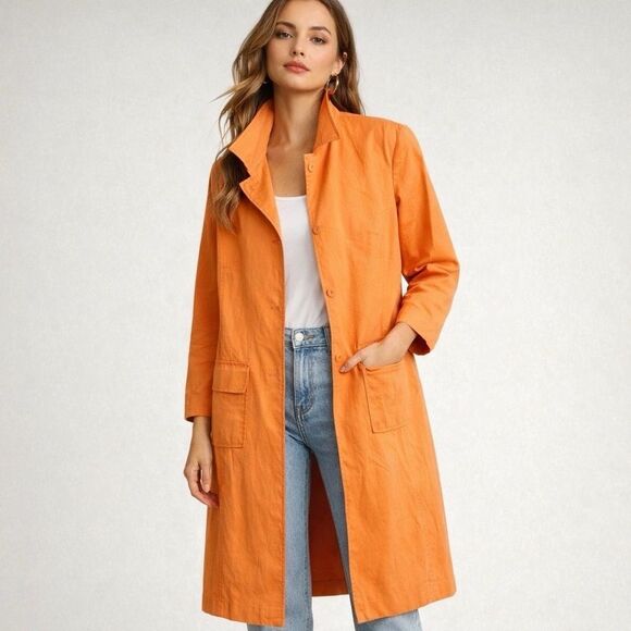 Classiques Entier | Jackets & Coats | Entier Womens Orange Linenblend ...